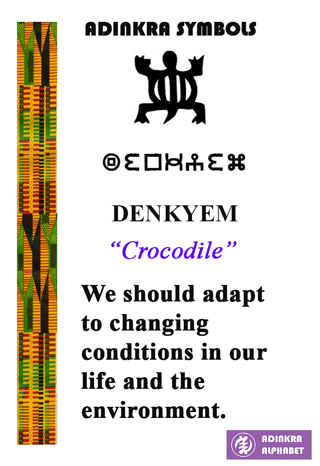Denkyem – Adinkra Alphabet