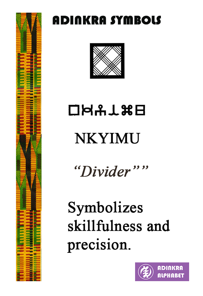 Nkyimu – Adinkra Alphabet