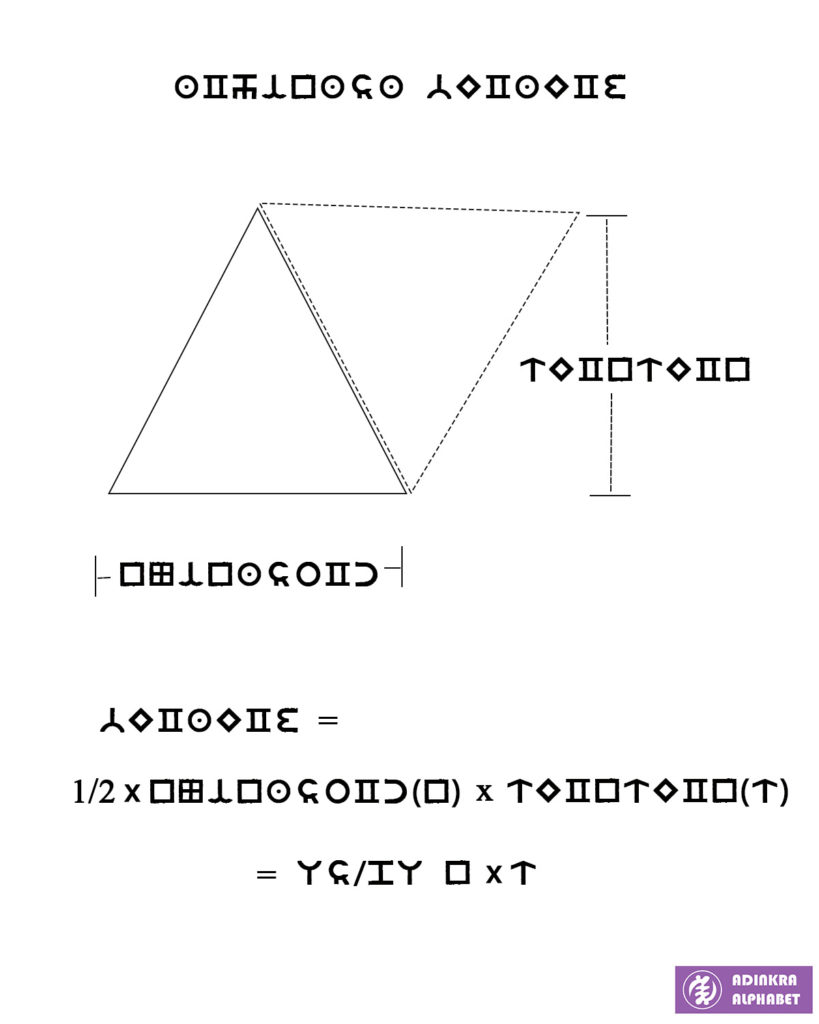 Area of a Triangle in Akan(Twi) – Adinkra Alphabet