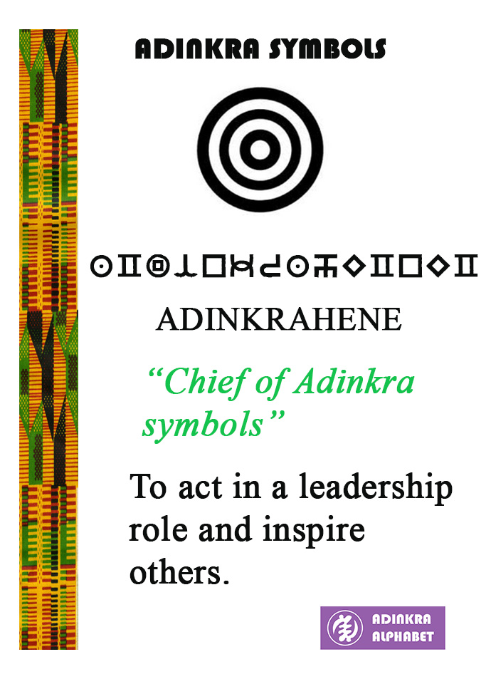 Adinkrahene Meaning ADINKRAHENE “Chief Of The Adinkra Symbols”