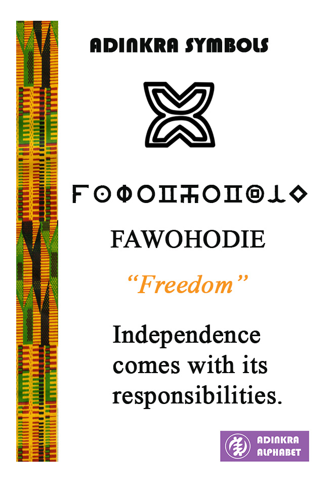 Fawohodie – Adinkra Alphabet